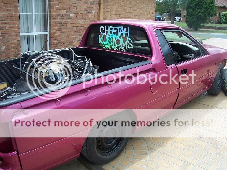 CHEETR - Candy Apple Pink ute, Tan leather custom interior,20z, white ...